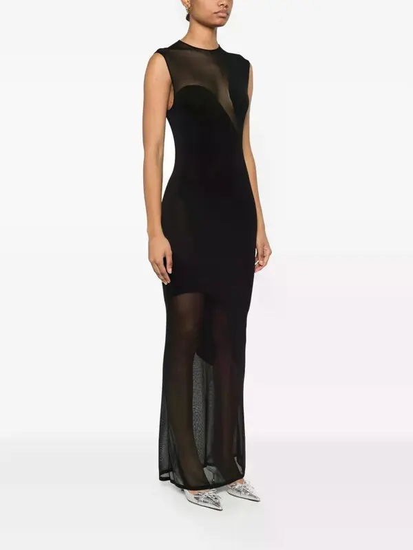 ROTATE BY BIRGER CHRISTENSEN Sheer Knit Maxi Dress