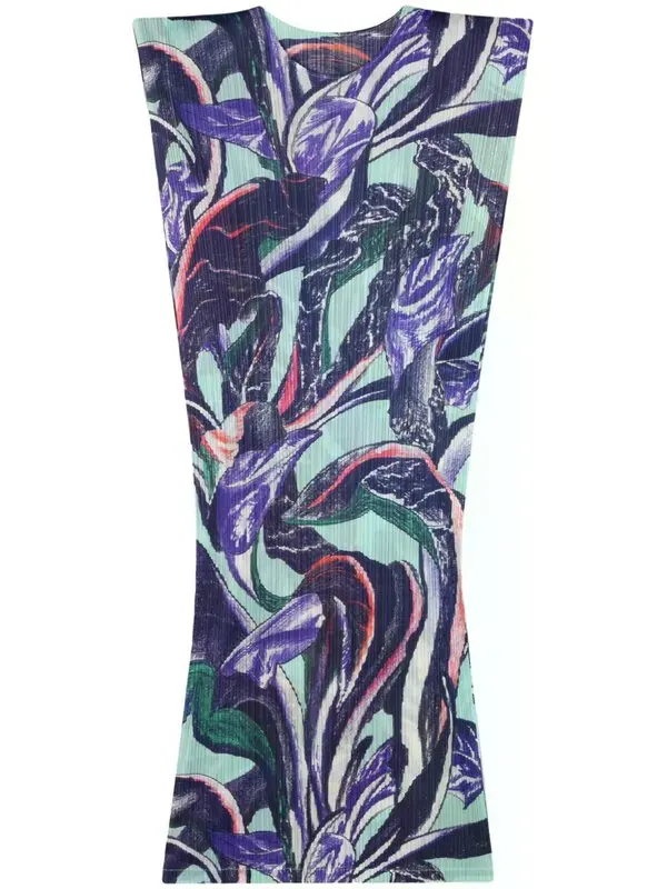 Issey Miyake Tardivo Plissé Midi Dress - Blue