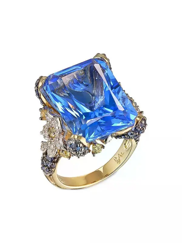 ANABELA CHAN 18kt Gold Vermeil Cinderella Gemstone Ring