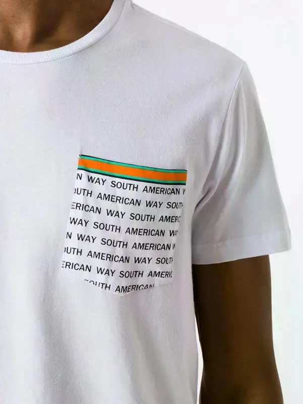 AMIR SLAMA Slogan-print Pocket T-shirt