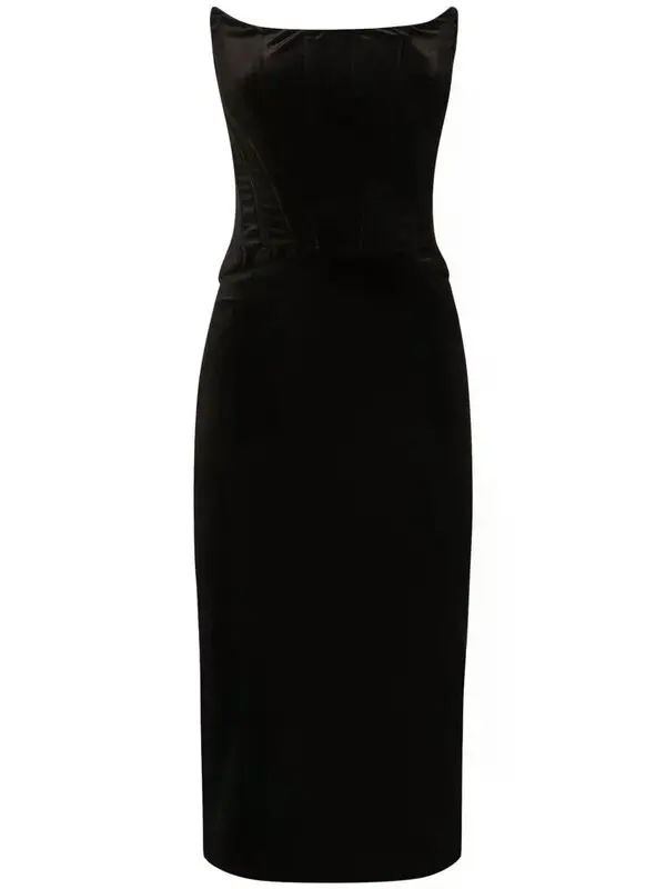 Dolce & Gabbana Strapless Stretch-silk Dress