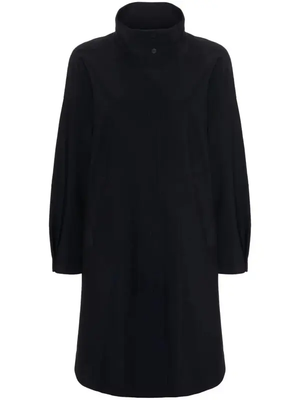 Herno Single-breasted Midi Coat - Black