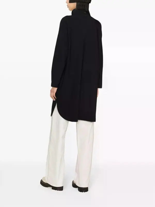 Herno Single-breasted Midi Coat - Black