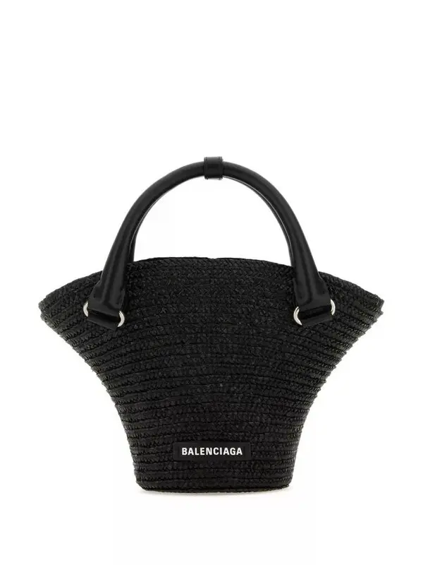 Balenciaga Braided Raffia Mini Tote