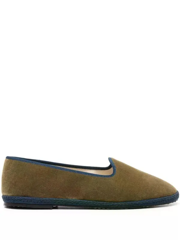 SCAROSSO William Iv Velvet Loafers - Green