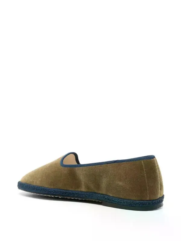 SCAROSSO William Iv Velvet Loafers - Green