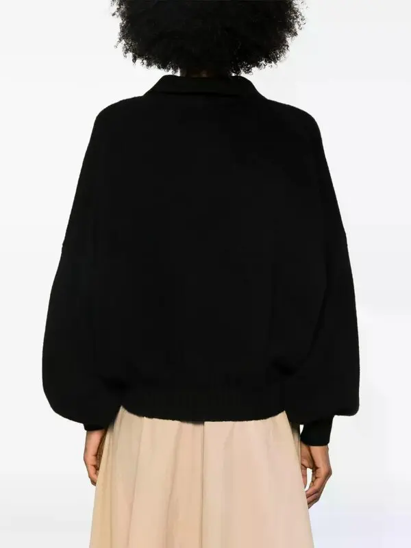 Khaite Rene Cashmere-blend Polo Jumper - Black
