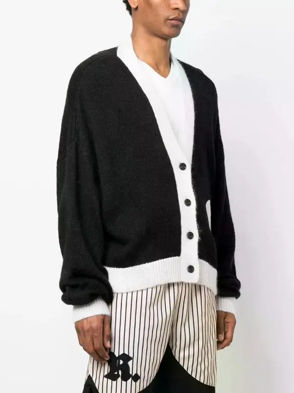 ROUGH. Logo-patch Button-up Cardigan