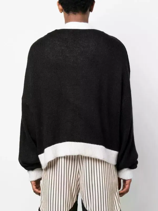 ROUGH. Logo-patch Button-up Cardigan