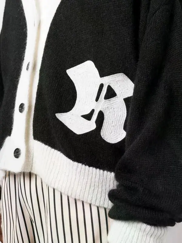 ROUGH. Logo-patch Button-up Cardigan