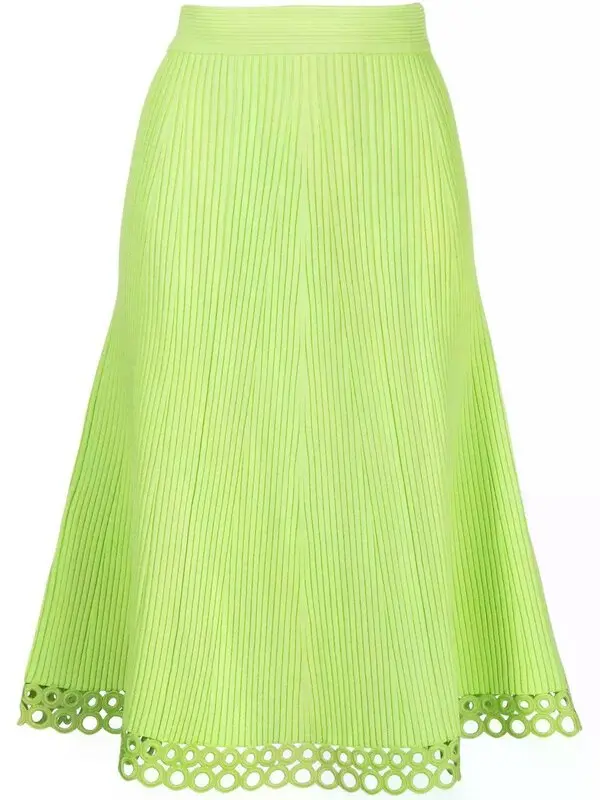 Simkhai A-line Ribbed Midi Skirt
