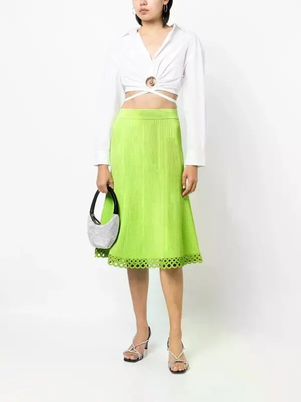 Simkhai A-line Ribbed Midi Skirt