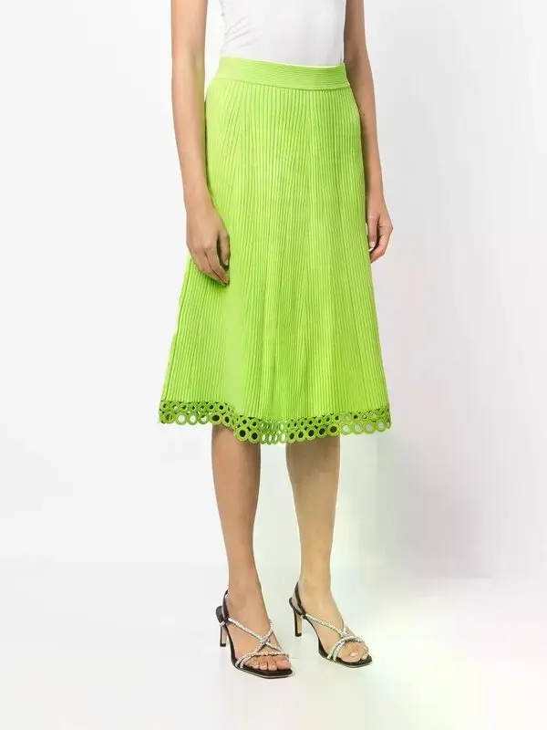 Simkhai A-line Ribbed Midi Skirt