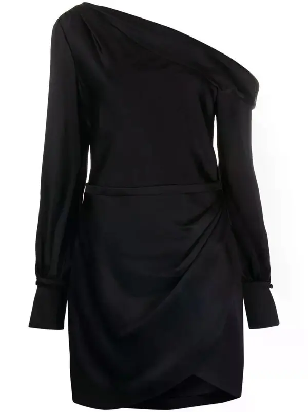 Simkhai Cameron Asymmetric Minidress - Black