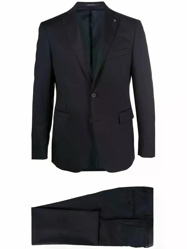 Tagliatore Single-breasted Wool Suit - Blue