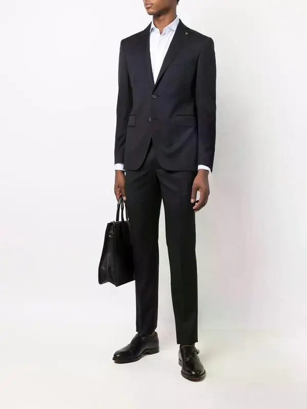 Tagliatore Single-breasted Wool Suit - Blue