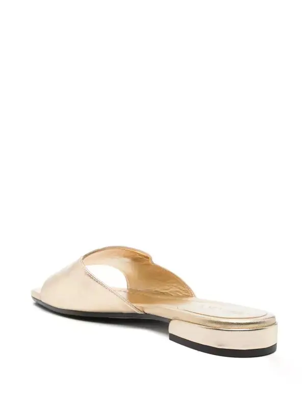 JIMMY CHOO Dina Slides - Gold
