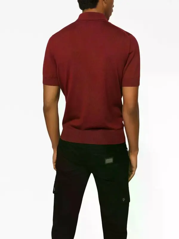 Dolce & Gabbana Logo-tag Wool Polo Shirt
