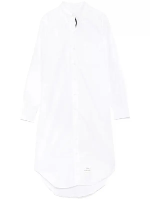 Thom Browne Cotton Shirt Dress - White