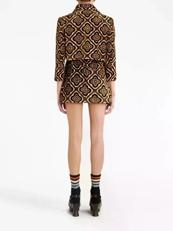 Etro Geometric-print Cropped Jacket