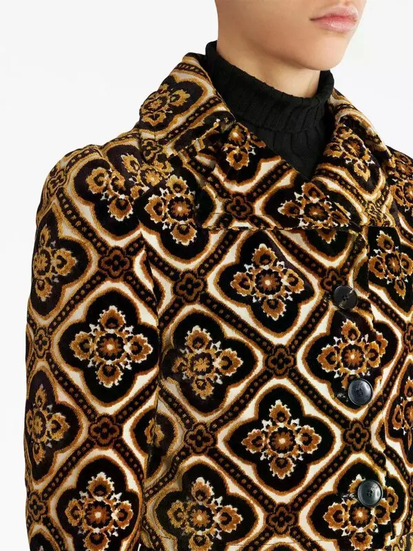 Etro Geometric-print Cropped Jacket