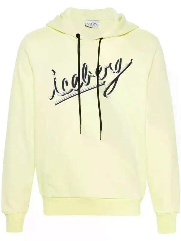 Iceberg Logo-print Hoodie - Green