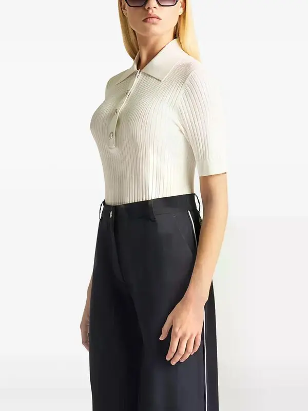 Fusalp Knitted Polo Top - White