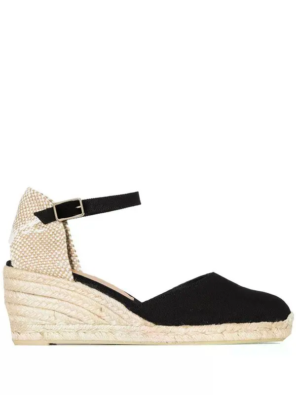 CastaÑer Carol 60mm Wedge Espadrilles - Black