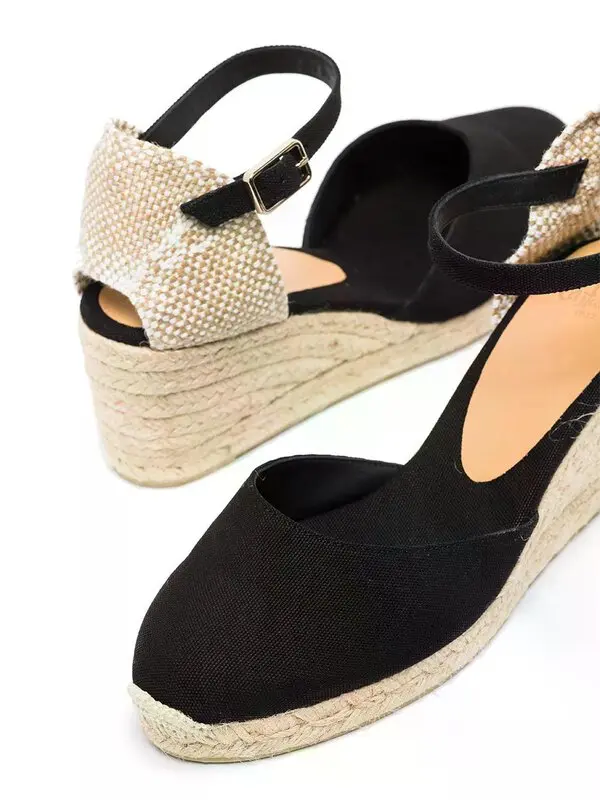 CastaÑer Carol 60mm Wedge Espadrilles - Black