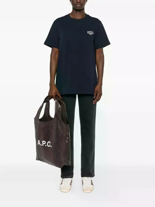 A.p.c. Logo-print T-shirt - Blue