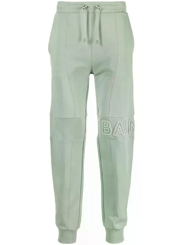 Balmain Logo-embossed Track Pants - Green