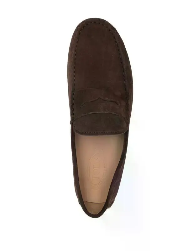 TOD'S Gommino Calf-suede Loafers - Brown
