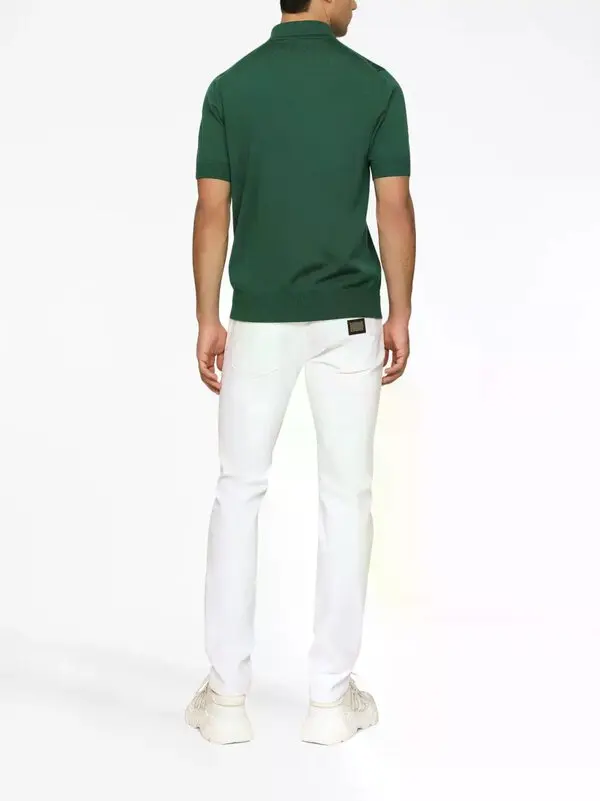 Dolce & Gabbana Logo Plaque Stretch-cotton Skinny Jeans