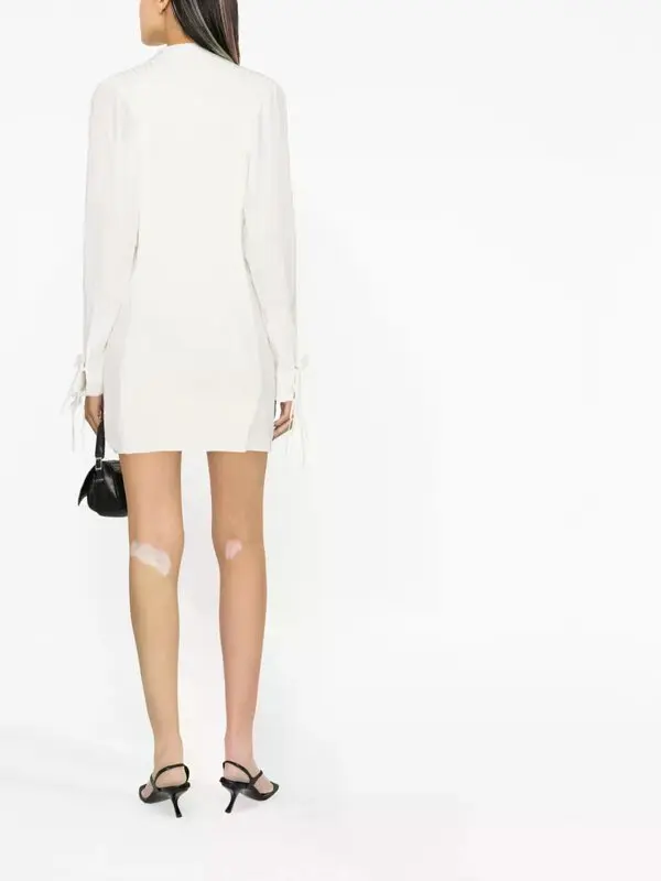 ANDREĀDAMO Long-sleeve Shirt Dress - White
