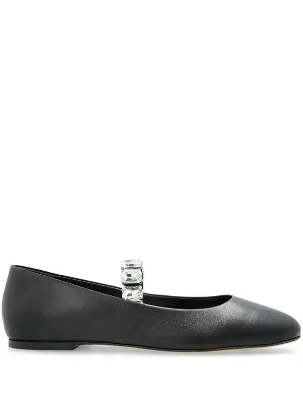 Casadei Crystal-embellished Ballet Flats