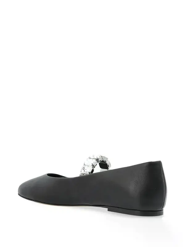 Casadei Crystal-embellished Ballet Flats