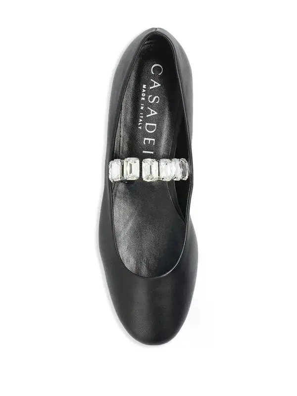 Casadei Crystal-embellished Ballet Flats