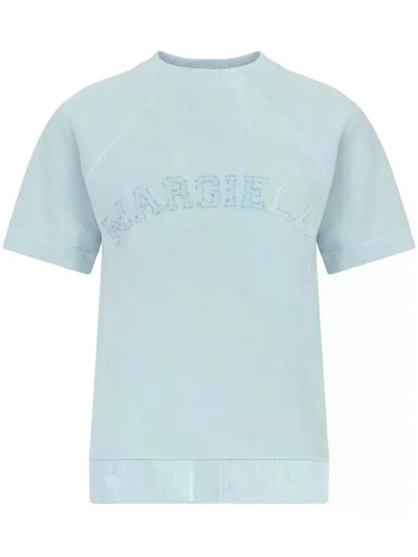 MAISON MARGIELA Logo-print Cotton Sweatshirt - Blue