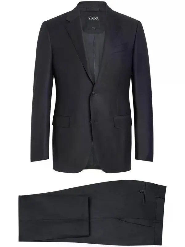 Zegna Trofeo Single-breasted Wool Suit - Blue