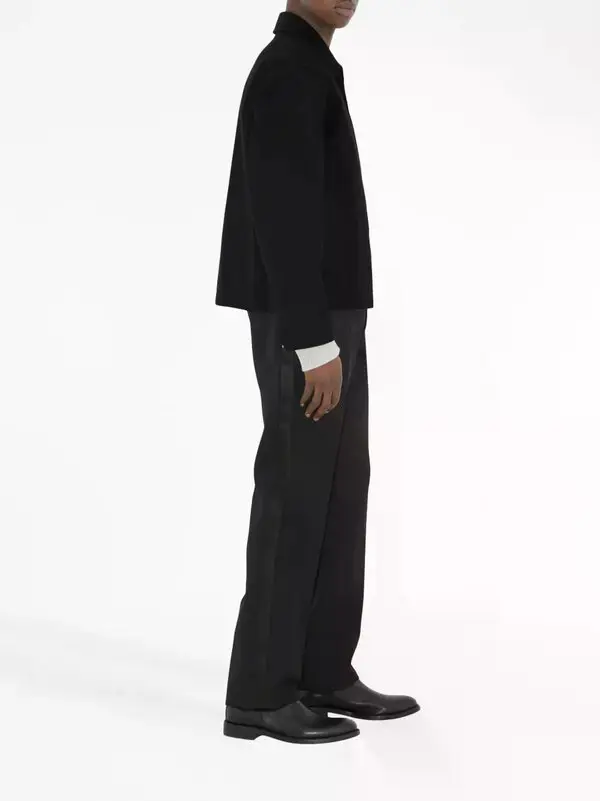 Burberry Gabardine Harrington Jacket With Embroidered Logo - Black