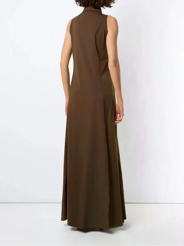 AMIR SLAMA Ruffle-trim Maxi Dress