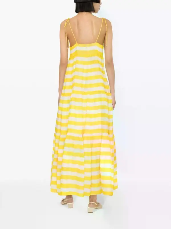 Zimmermann Alight Striped Linen Midi Dress