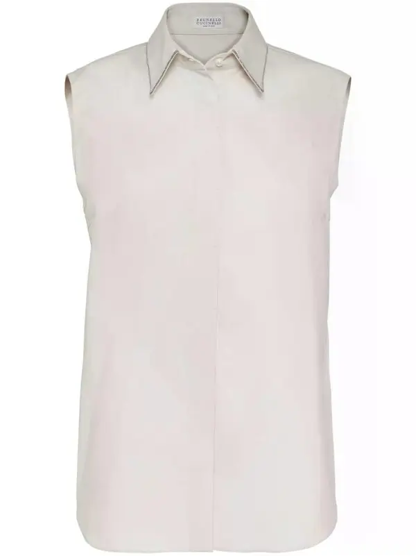 Brunello Cucinelli Plain Sleeveless Shirt