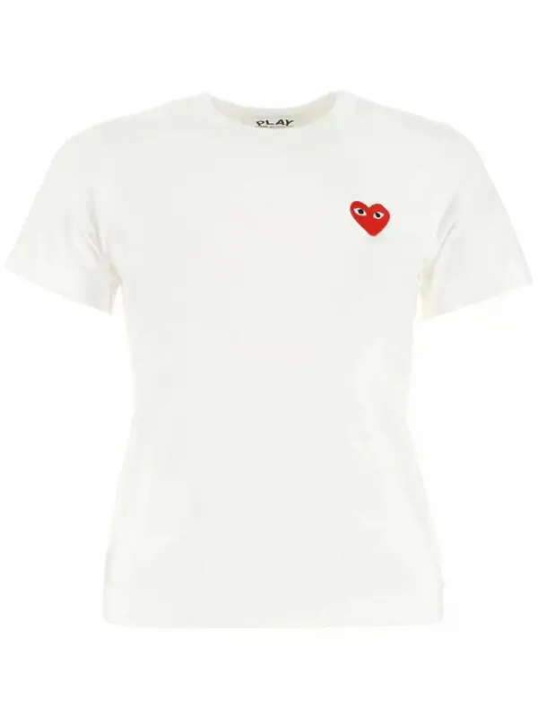 Play Comme Des Garcon Heart-patch Cotton T-shirt