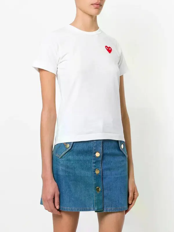 Play Comme Des Garcon Heart-patch Cotton T-shirt