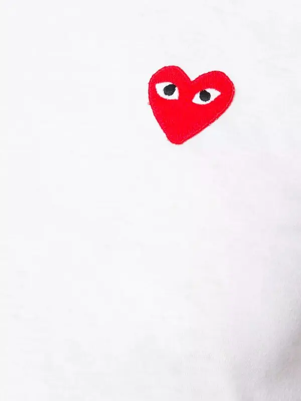 Play Comme Des Garcon Heart-patch Cotton T-shirt
