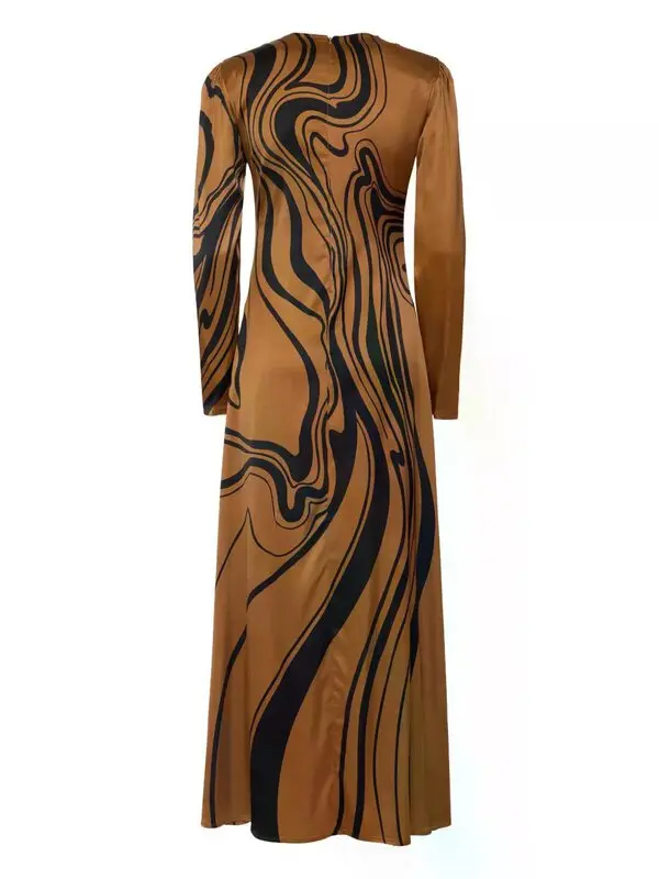 La DoubleJ Clingy Swing Maxi Dress - Orange