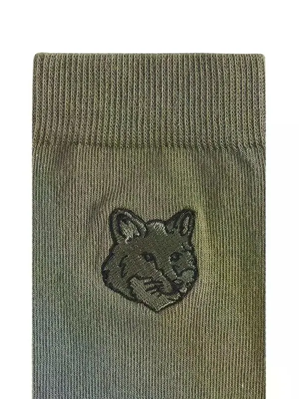 Maison Kitsuné Fox Head Socks - Green