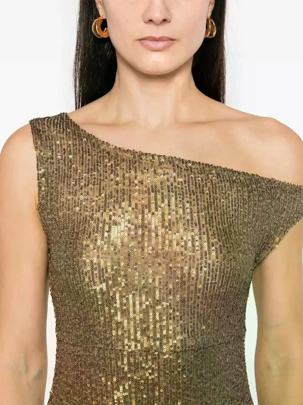 Norma Kamali Sequin-embellished Gown