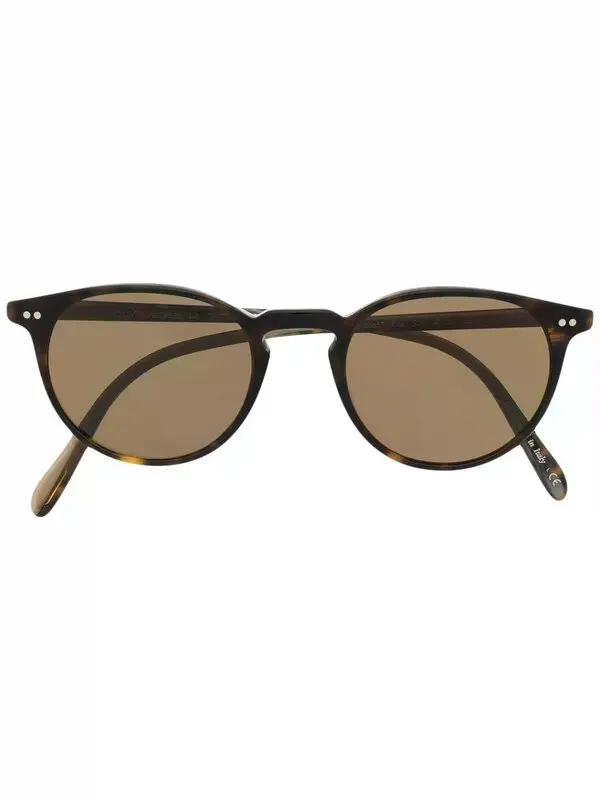 Oliver Spencer Riley Round-frame Sunglasses - Brown